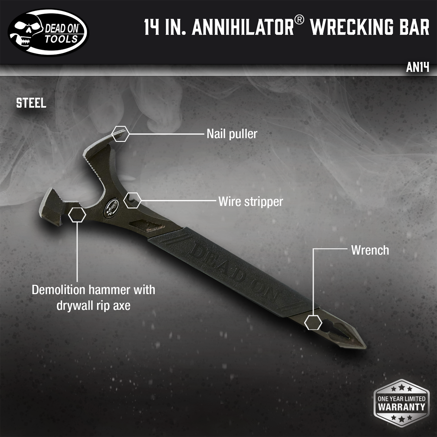 14 in. Annihilator Wrecking Bar